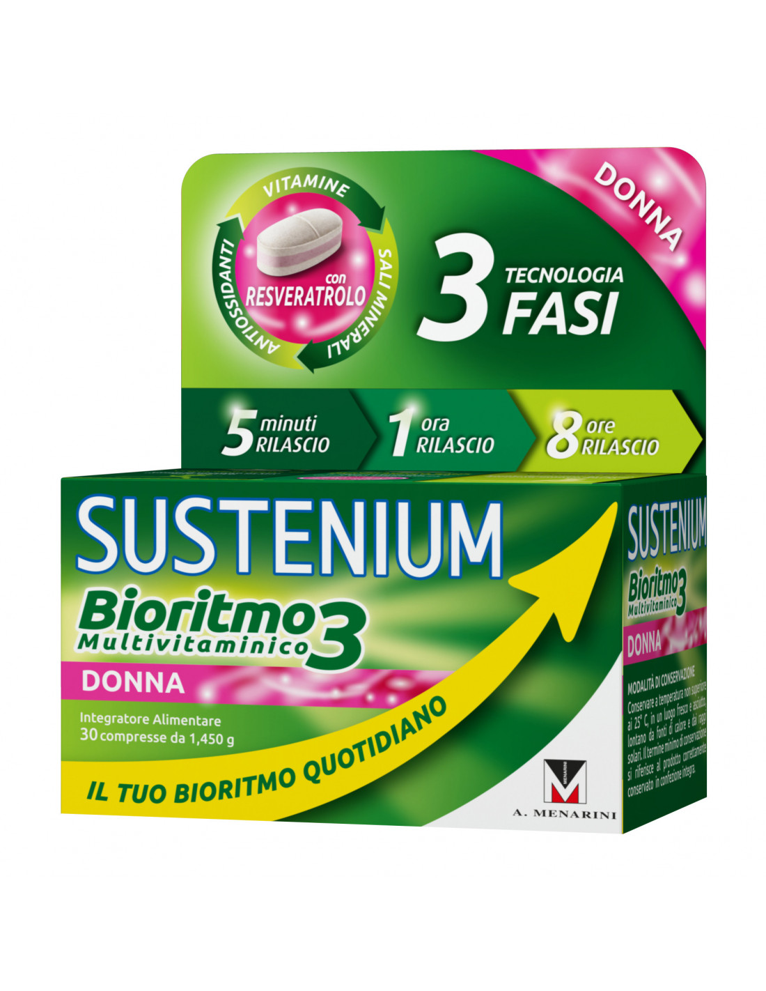 Energia e ricarica integratori Sustenium bioritmo3 donna adulta 30 ...