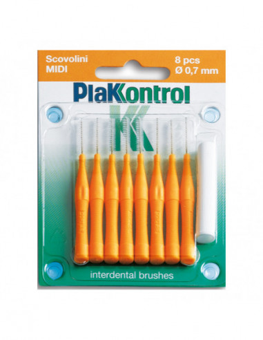 Scovolini dentali Plakkontrol scovolino con manico midi 0,7 8 pezzi ...
