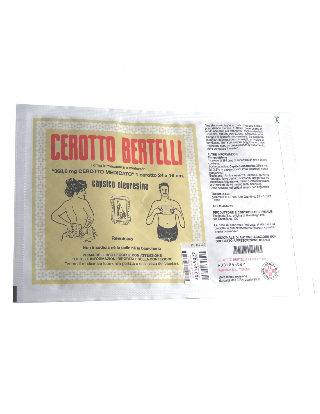 Dolori muscolari rimedi Cerotto bertelli cerotto grande 16 x 24 cm 3,3% ...