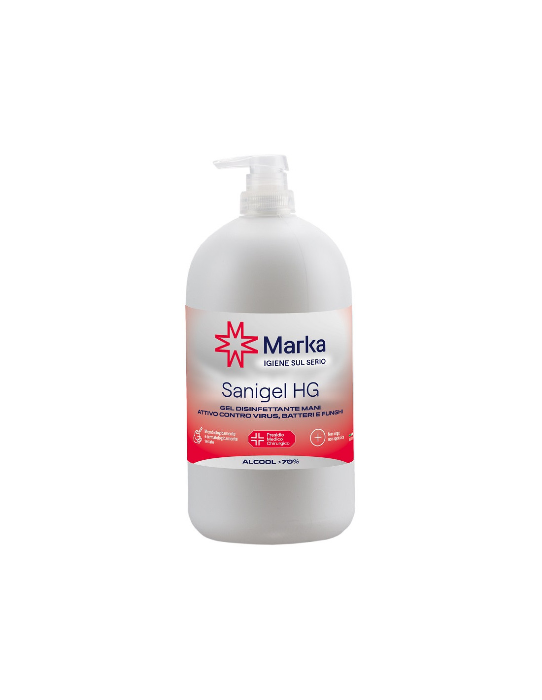 Trattamenti corpo Marka sanigel hg gel disinfettante mani alcool 70% 1 ...