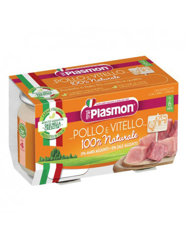 Omogeneizzati Plasmon omogeneizzato vitello pollo 80 g x 2 pezzi ...