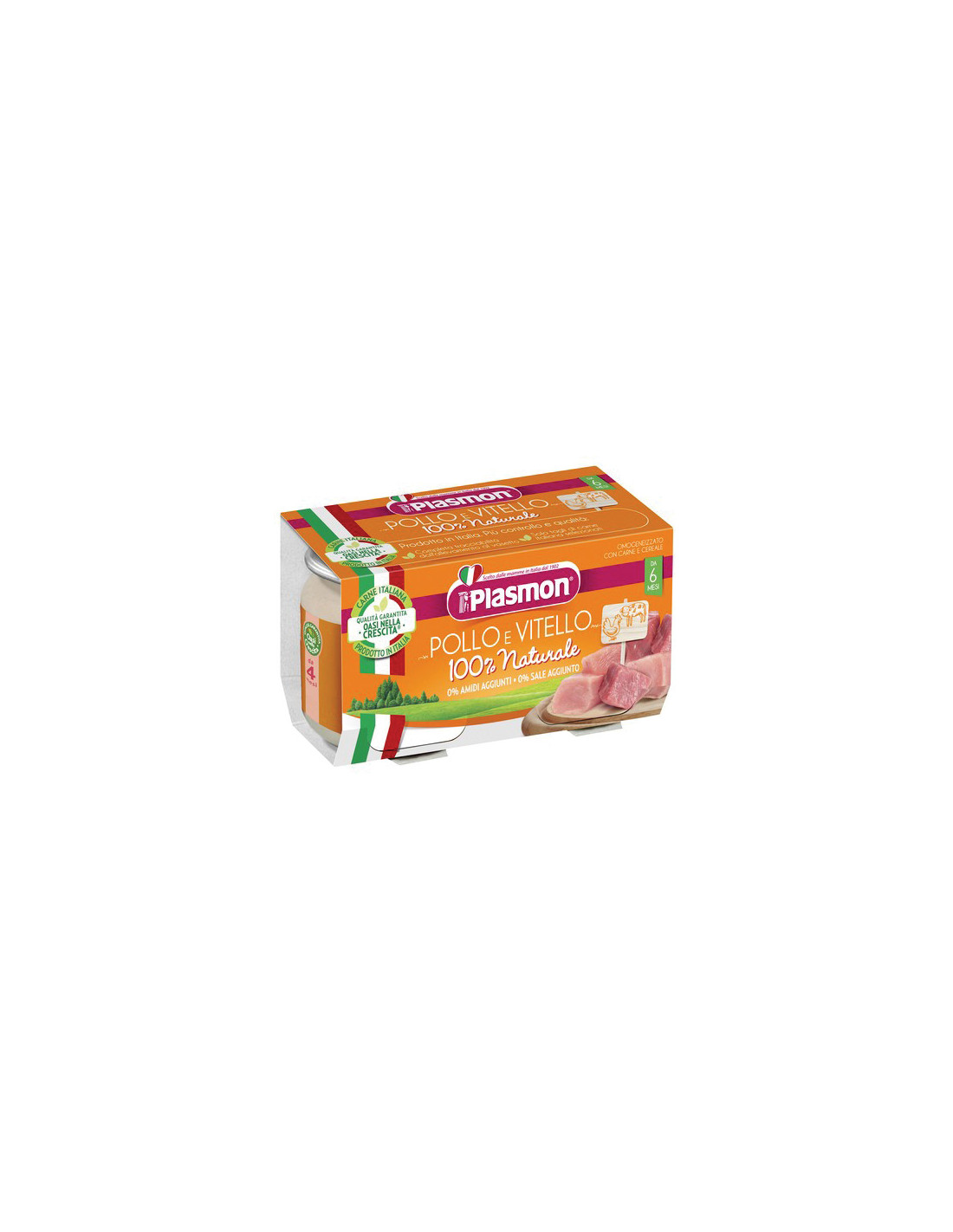 Omogeneizzati Plasmon omogeneizzato vitello pollo 80 g x 2 pezzi ...