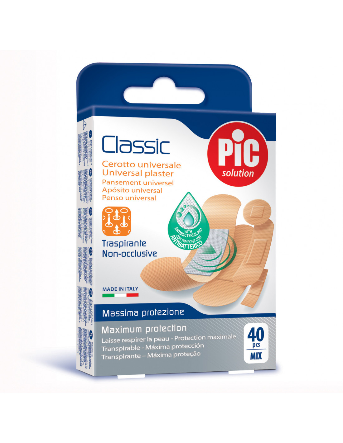 Cerotti classici Cerotto pic classic mix antibatterico 40 pezzi | Granfarma