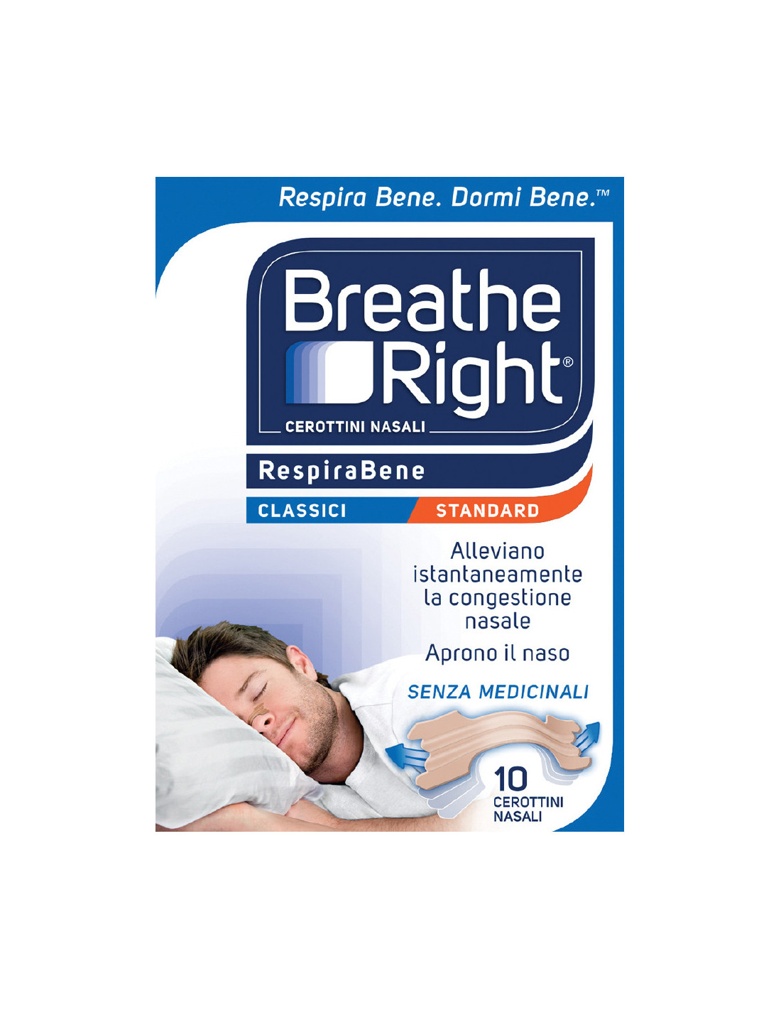 Cerotti nasali Cerotti nasali breathe right classici 10 pezzi | Granfarma