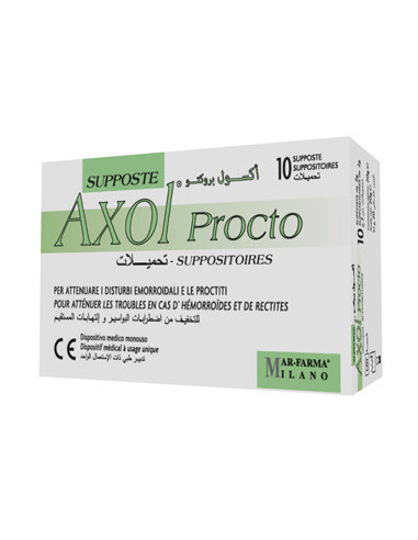 Emorroidi rimedi Axol procto 10 supposte x 2 g | Granfarma