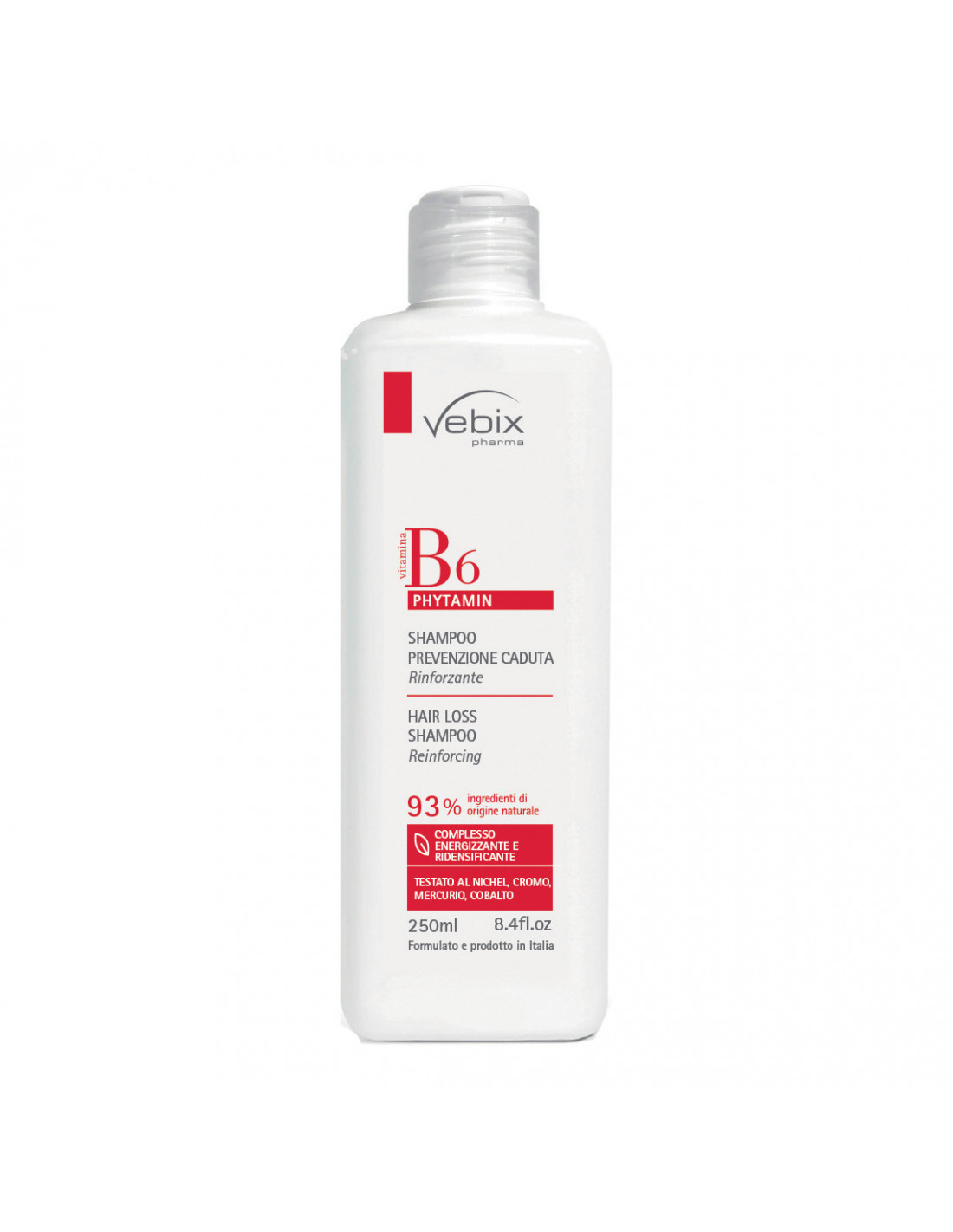 Prodotti anti caduta per capelli Vebix phytamin b6 shampoo prevenzione ...