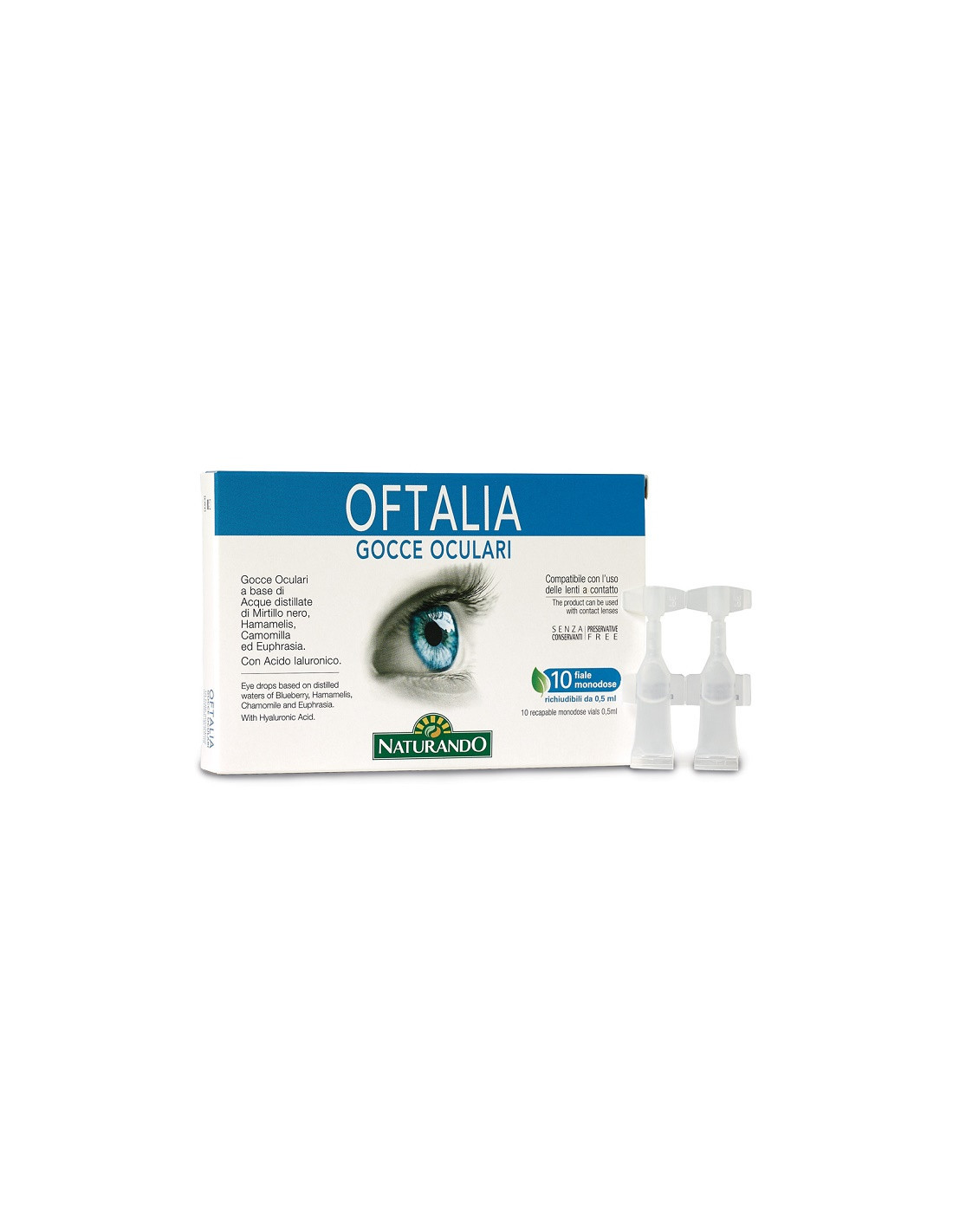 Occhi secchi rimedi Oftalia gocce oculari monodose 2 strip da 5 fiale ...