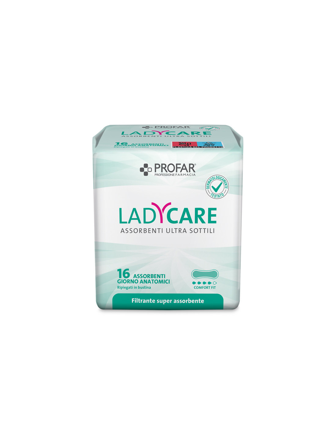 Assorbenti giorno Ladycare assorbenti giorno anatomici 16 pezzi profar ...