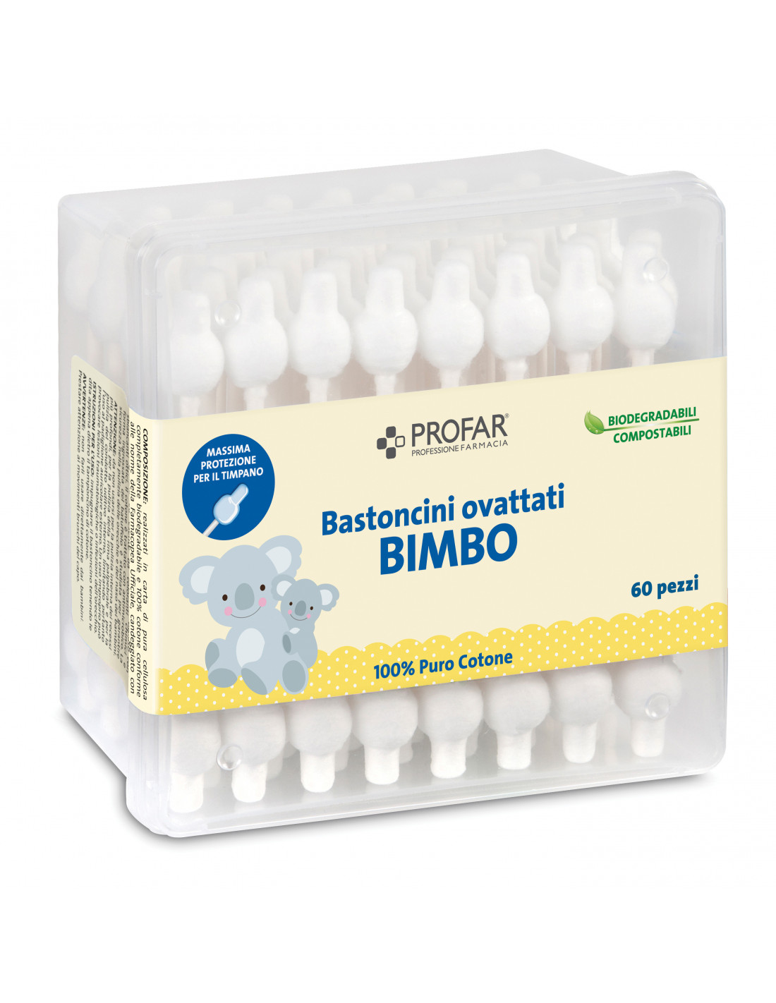 Cotton fioc Profar bastoncini ovattati bambini 56 pezzi | Granfarma
