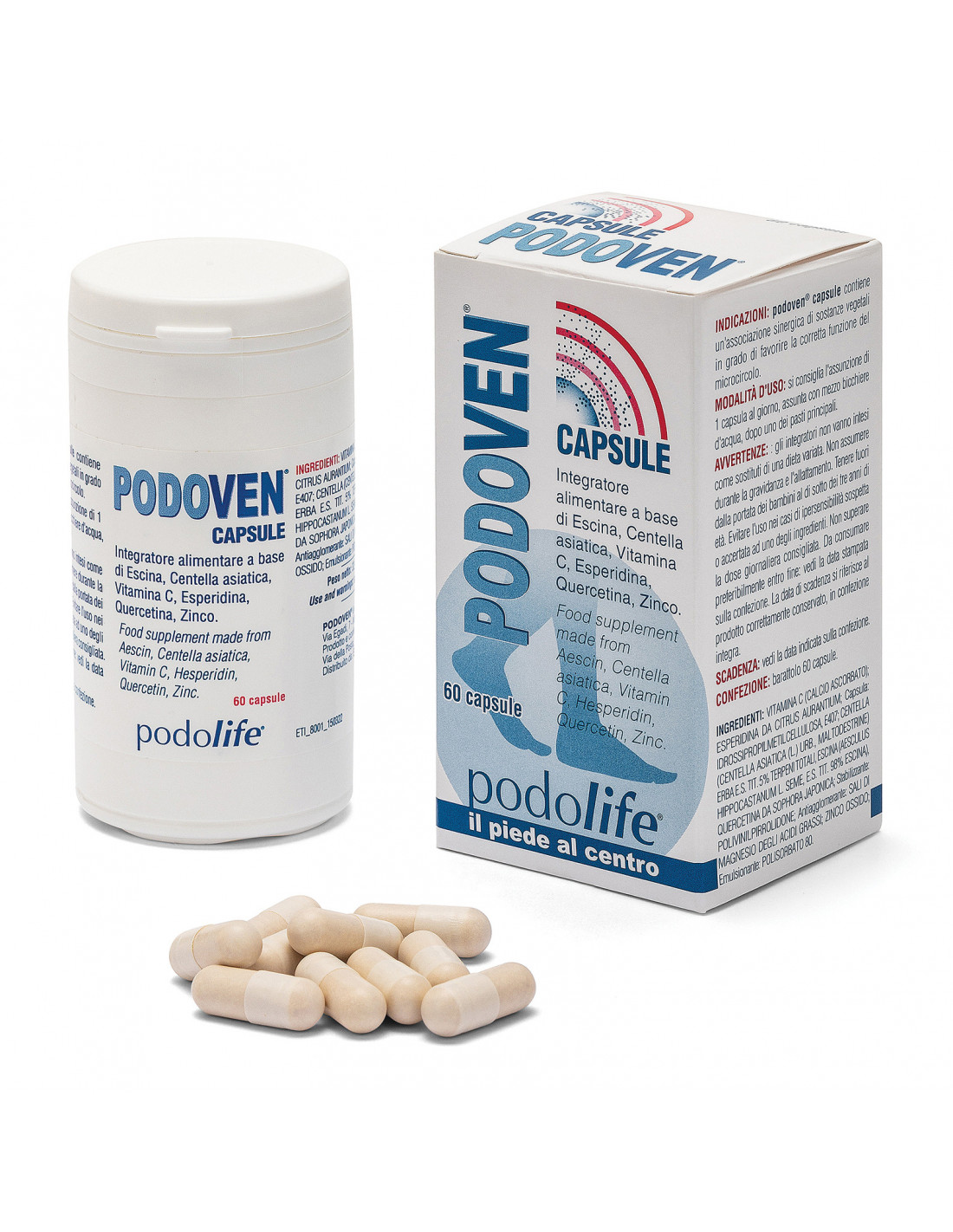 Trattamenti venotonici gambe Podoven capsule 60 capsule | Granfarma