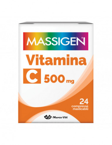 Integratori vitamina C Massigen c viti 500 mg 24 compresse masticabili ...