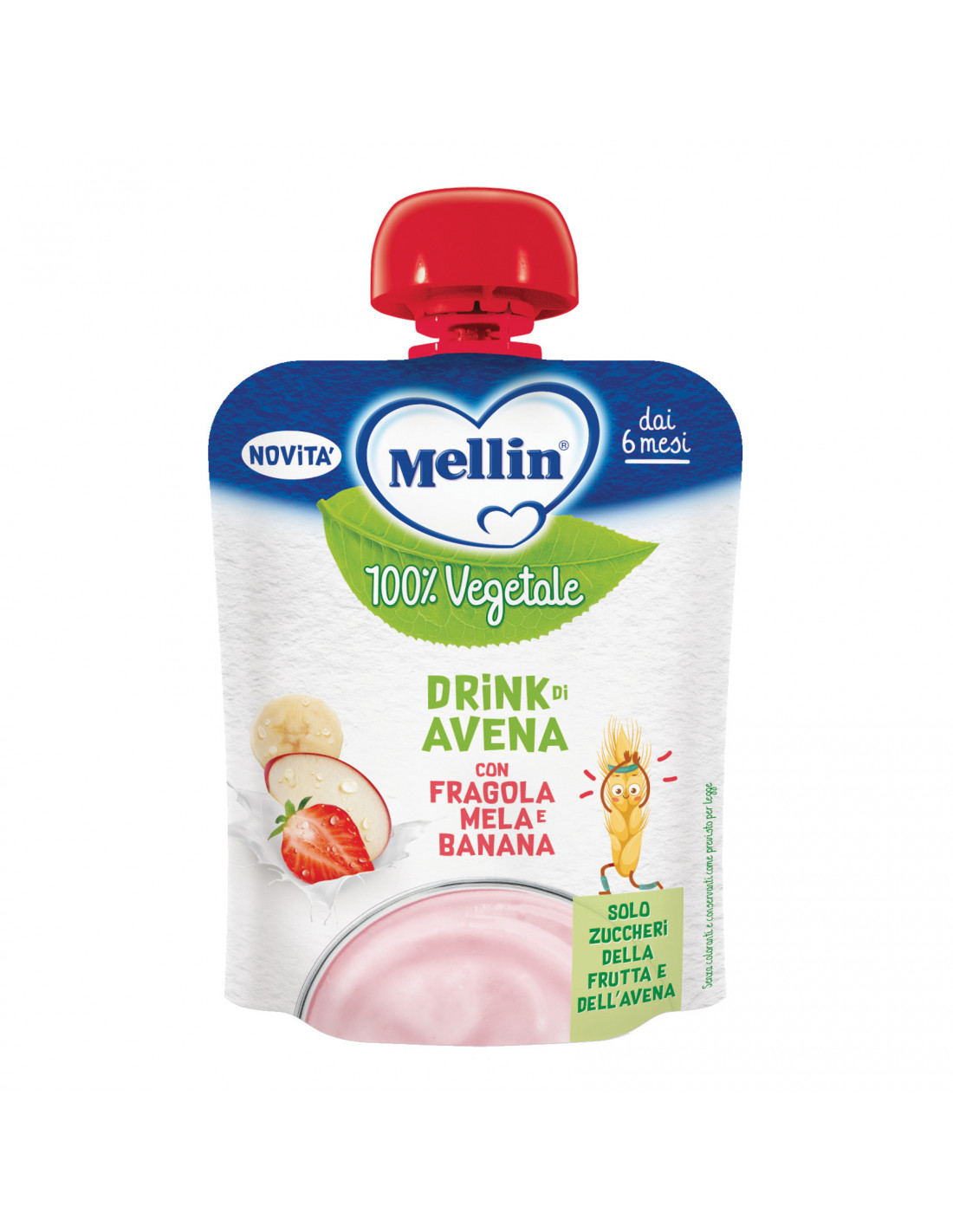 Merende e sanck neonati Mellin pouch avena mela fragola banana 90 g ...