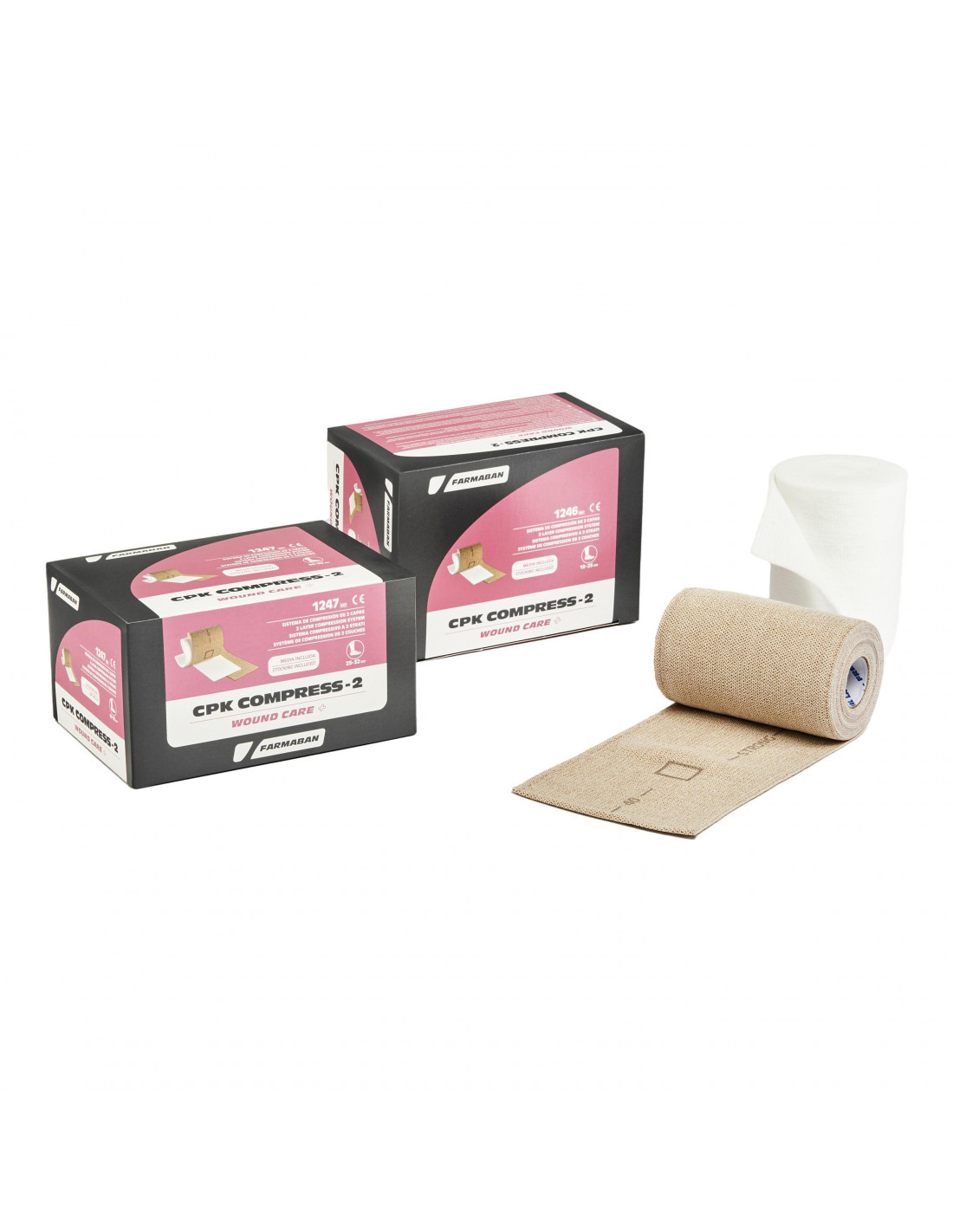 Bende elastiche compressive Sistema di compressione a 2 strati farmaban ...