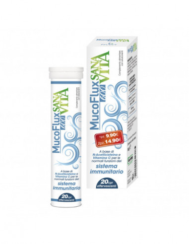 Raffreddore rimedi Sanavita mucoflux 600 20 capsule effervescenti ...