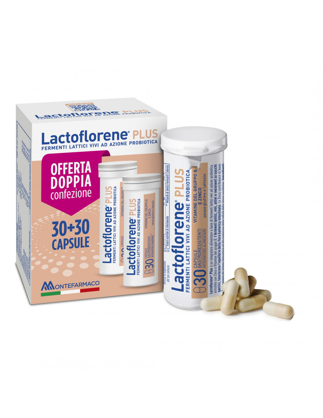 Fermenti lattici Lactoflorene Plus Bipack 30 capsule 26,40 g | Granfarma