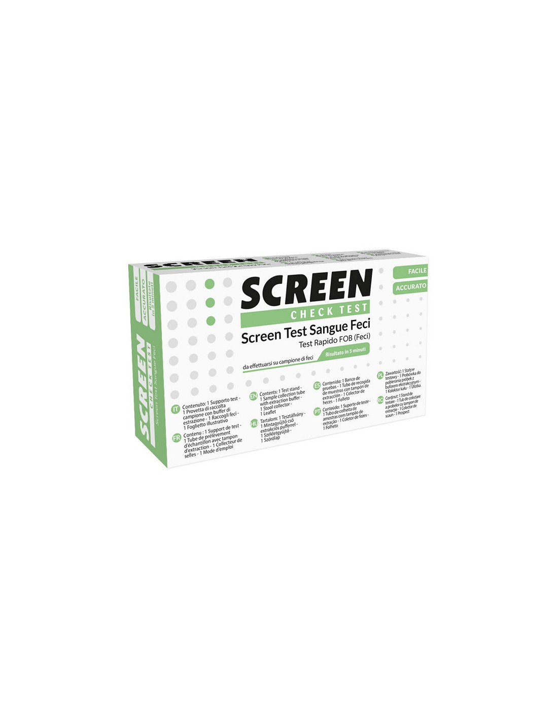 Test autodiagnostici Screen test rapido presenza di sangue occulto ...