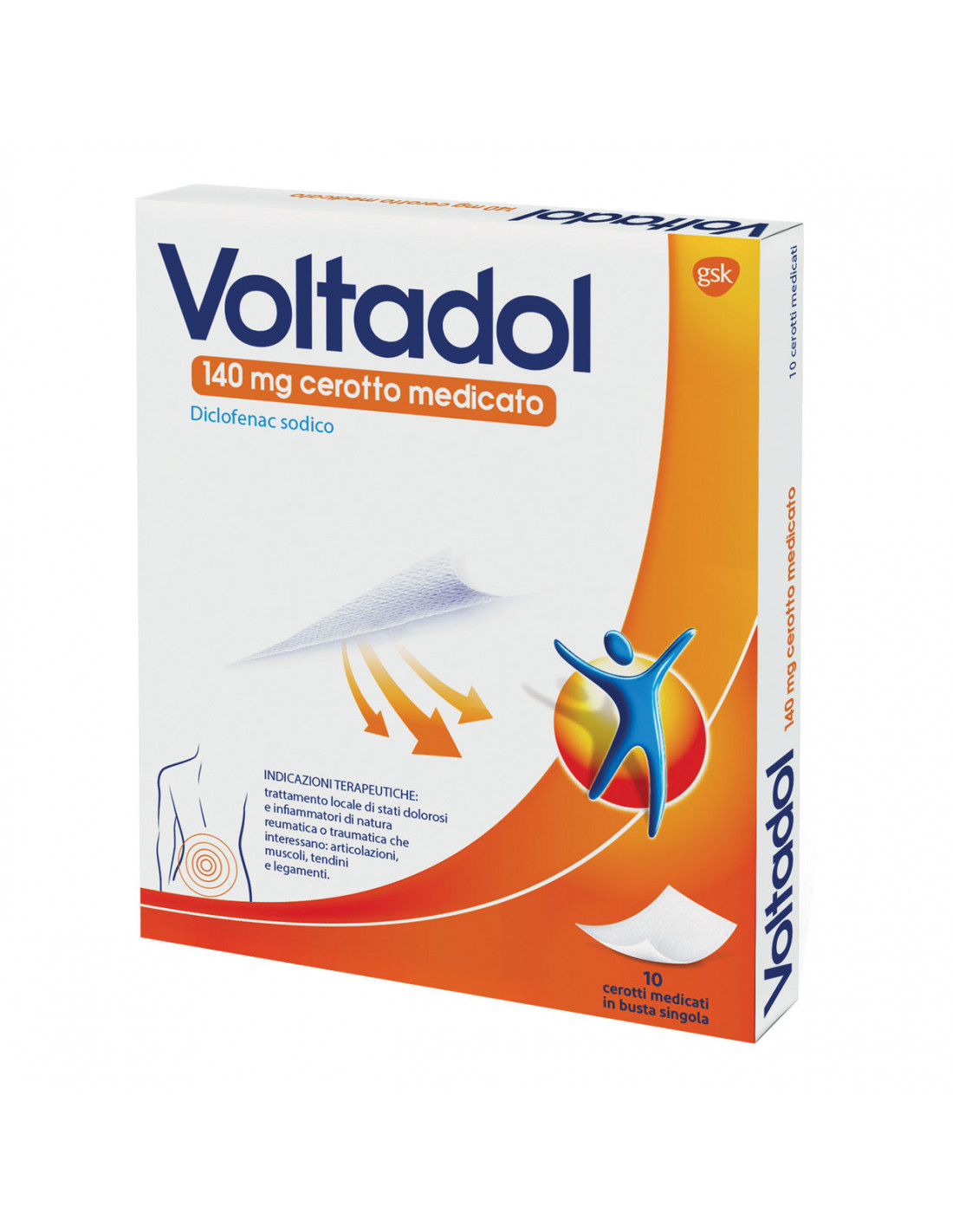 RIMEDIO PER DOLORI MUSCOLARI VOLTADOL 10 CEROTTI MEDICATI 140 MG ...