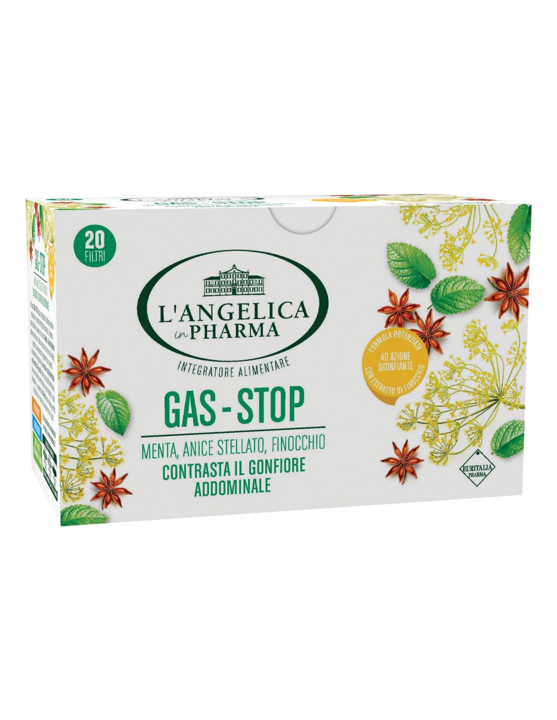 Gonfiore intestinale rimedi L'angelica tisana gas stop 20 filtri ...