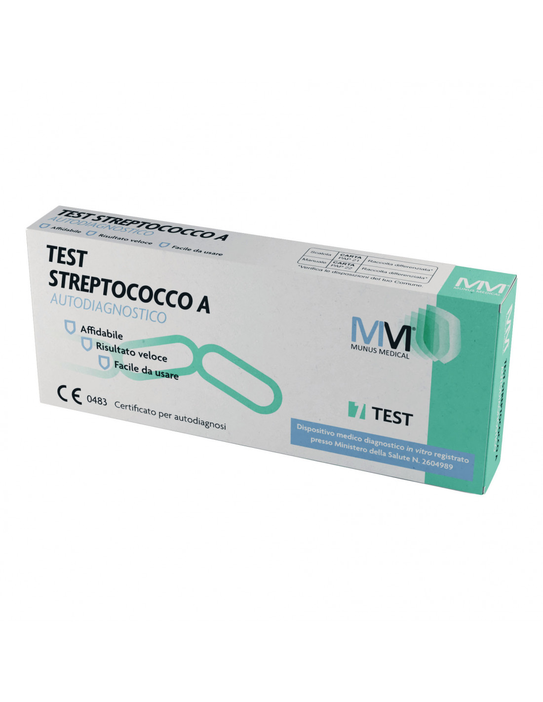 Test autodiagnostici Test streptococco a autodiagnostico munus medical ...