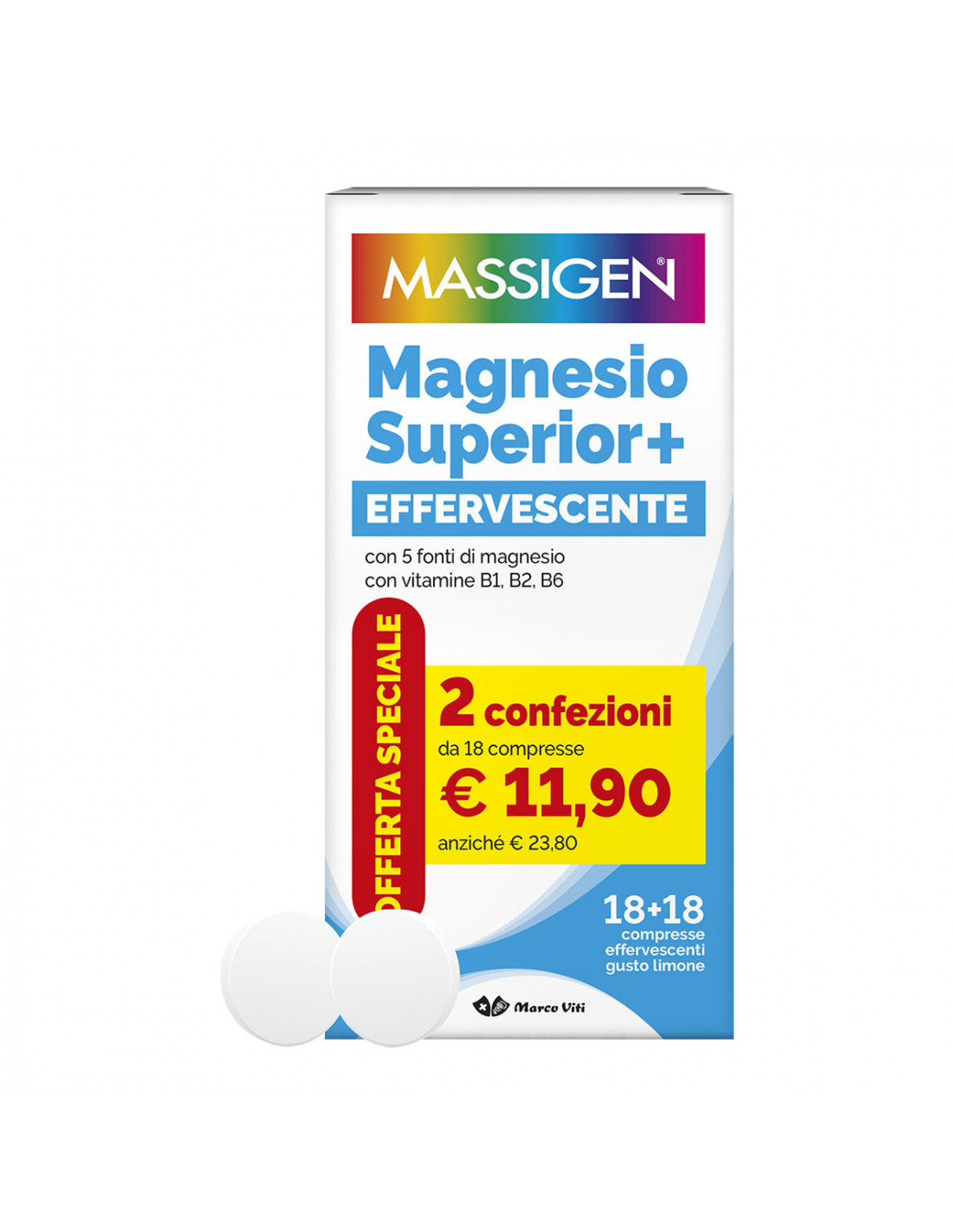 Integratori per stress Massigen magnesio superior 18+18 compresse ...
