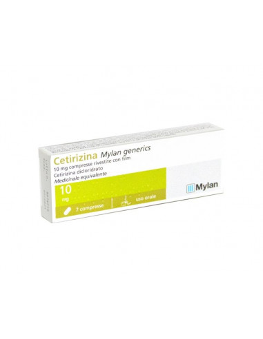 Antistaminici sistemici Cetirizina (mylan generics) 7 cpr riv 10 mg ...
