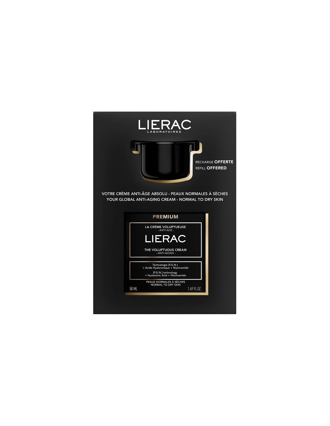 Trattamenti anti-age Premium coffret crema voluptuouse 50 ml + ricarica ...