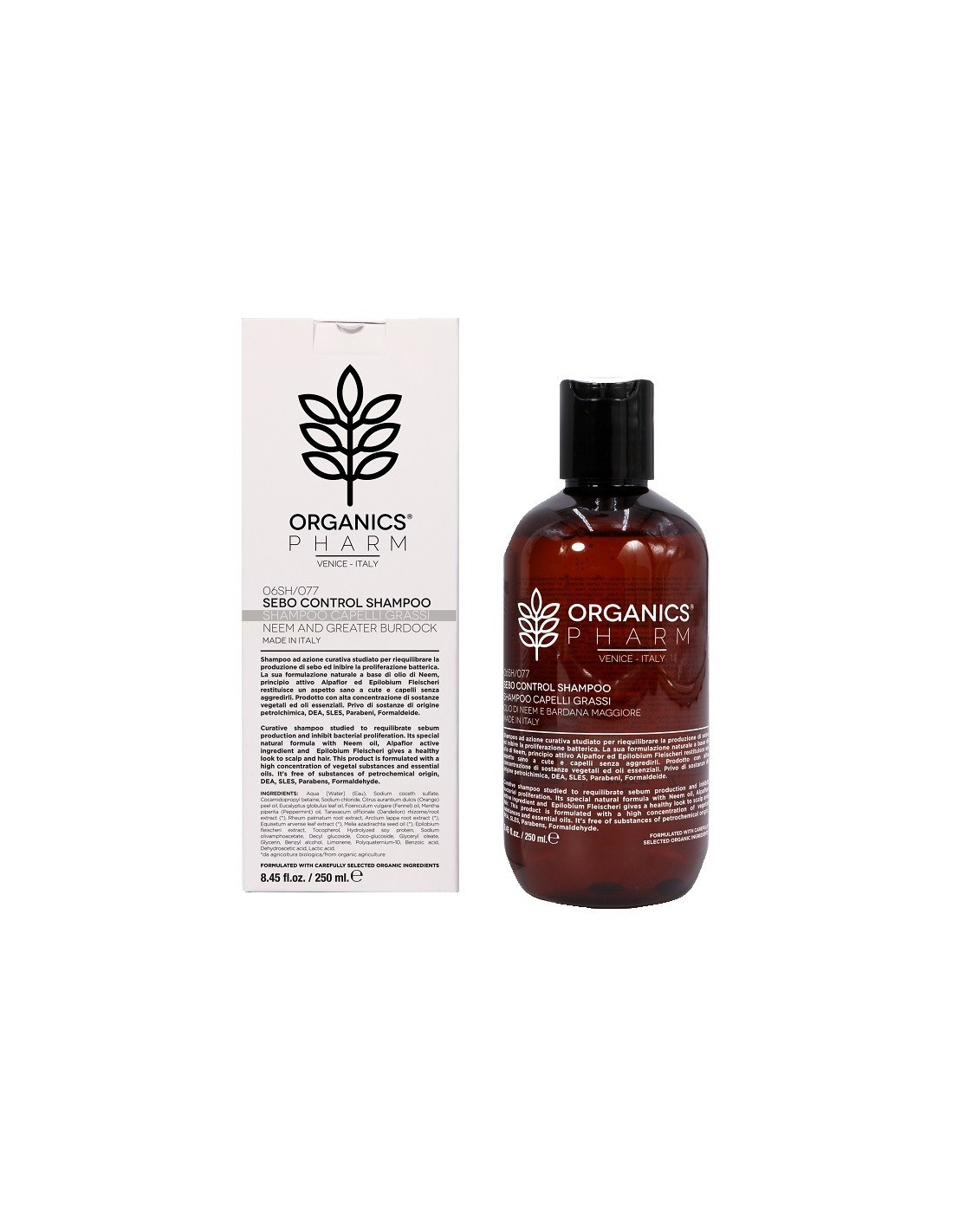 Shampoo capelli grassi Organics pharm sebo control shampoo neem oil and ...